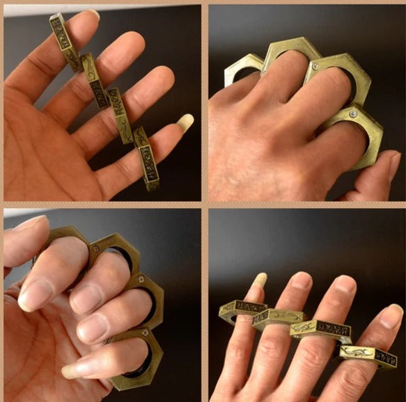 Multiple-Use Rings For Outdoor Use | Self-Defense Folding Knuckle (299 ...
